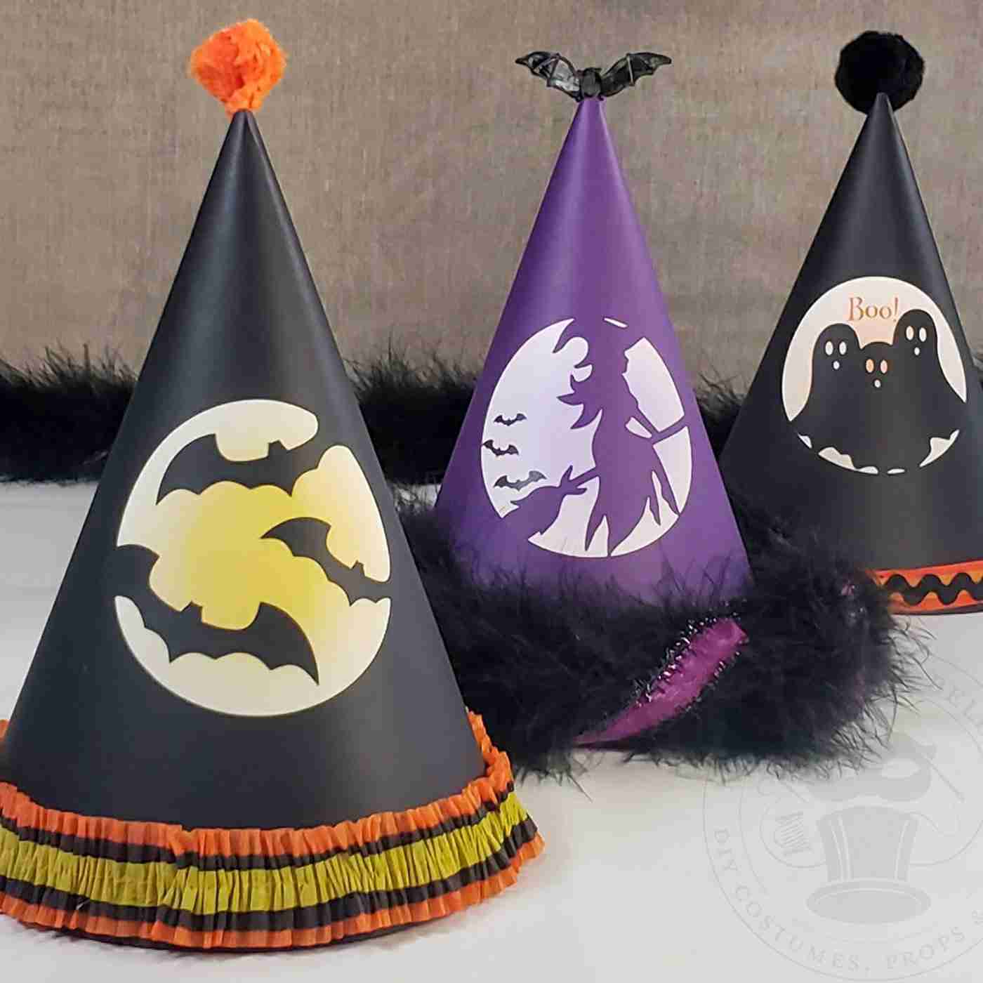 Halloween Printable DIY Party Hats Skeleton Dance - Making Make Believe
