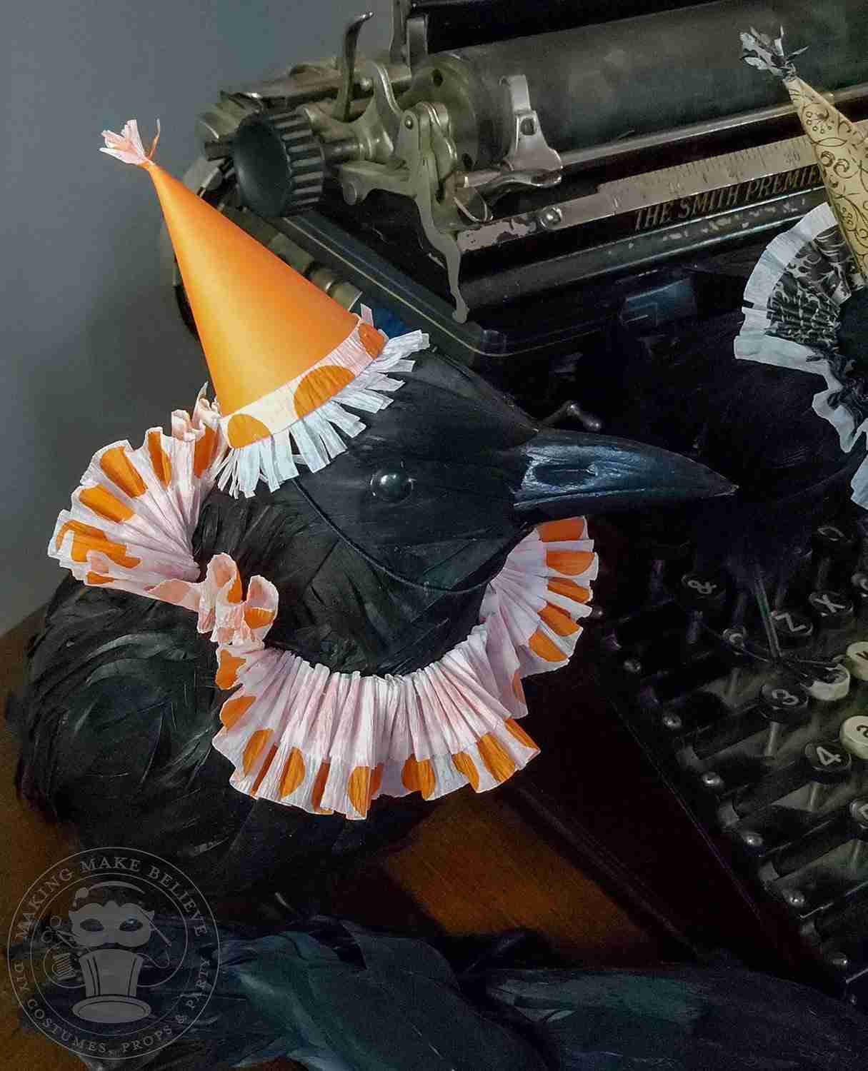 Add Easy Vintage Look Collar To Crows For Halloween - Making Make Believe