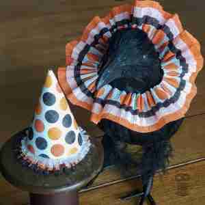 Add Easy Vintage Look Collar To Crows For Halloween | Making Make Believe