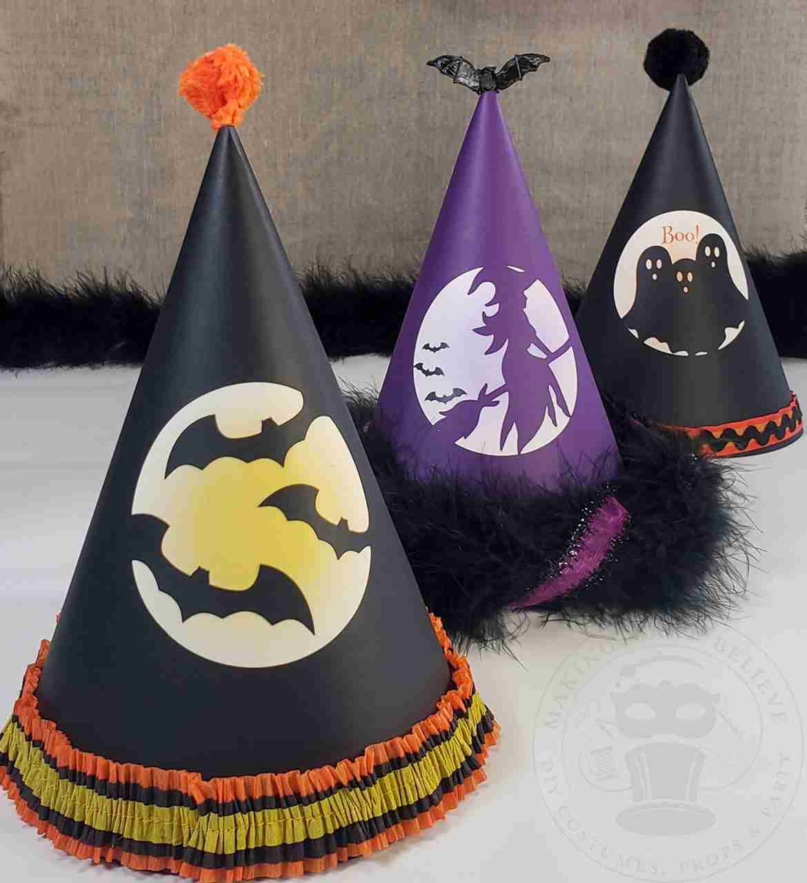 Free Printable Adult Color Sheet - 2 Halloween Party Hats | Making Make ...