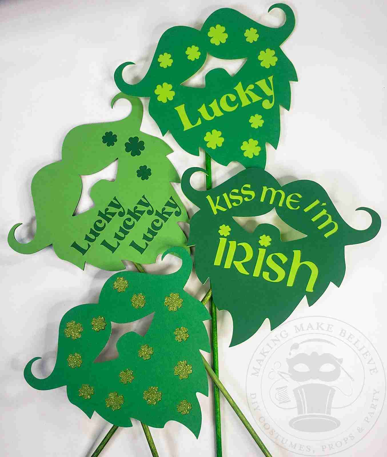 DIY Paper Leprechaun Beards - Making Make Believe