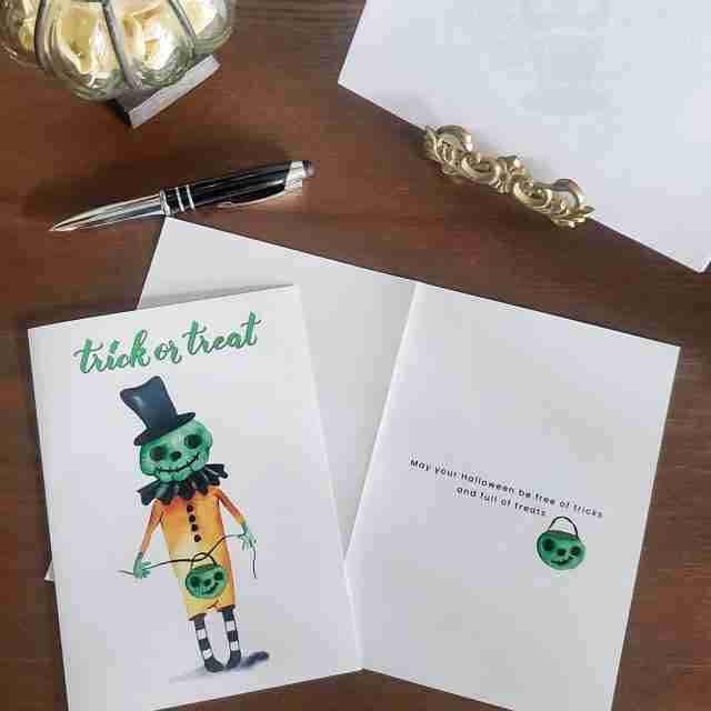 Trick Or Treat Printable Halloween Greeting Cards - Making Make Believe