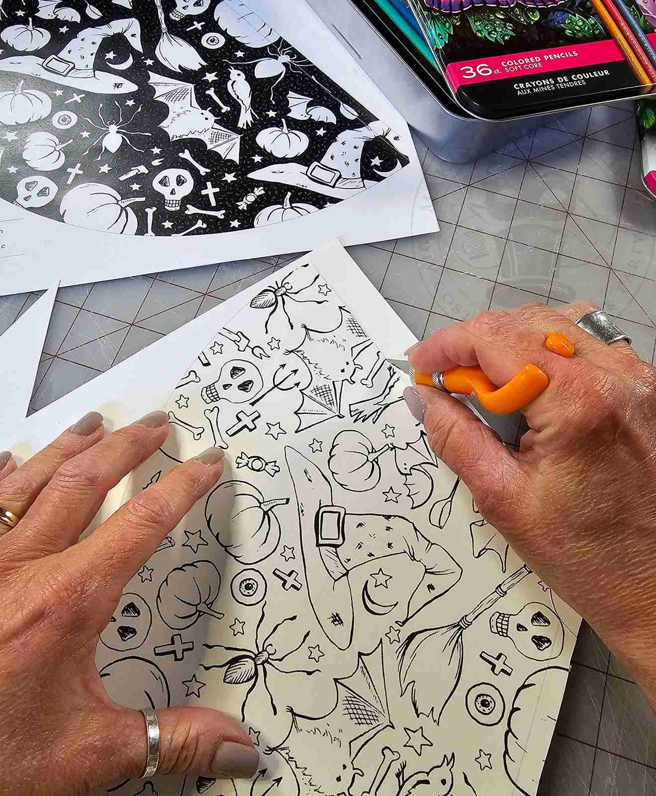 Free Printable Adult Color Sheet - 2 Halloween Party Hats | Making Make ...