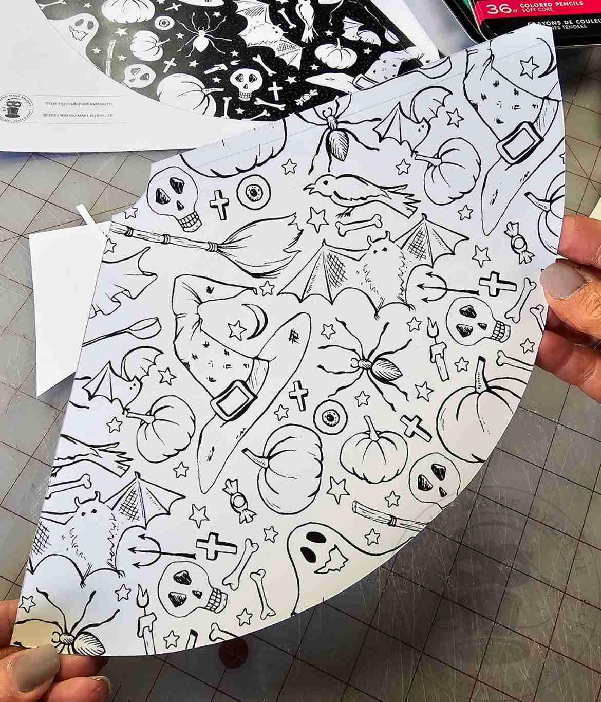 Free Printable Adult Color Sheet - 2 Halloween Party Hats | Making Make ...