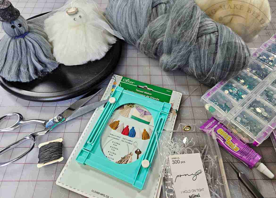 Easy DIY Spooky Bride and Groom Yarn Ghosts | Making Make Believe
